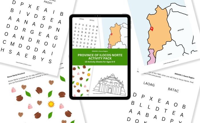 Philippine Regions, Activity Pack, Ilocos Norte, Ages 6-9